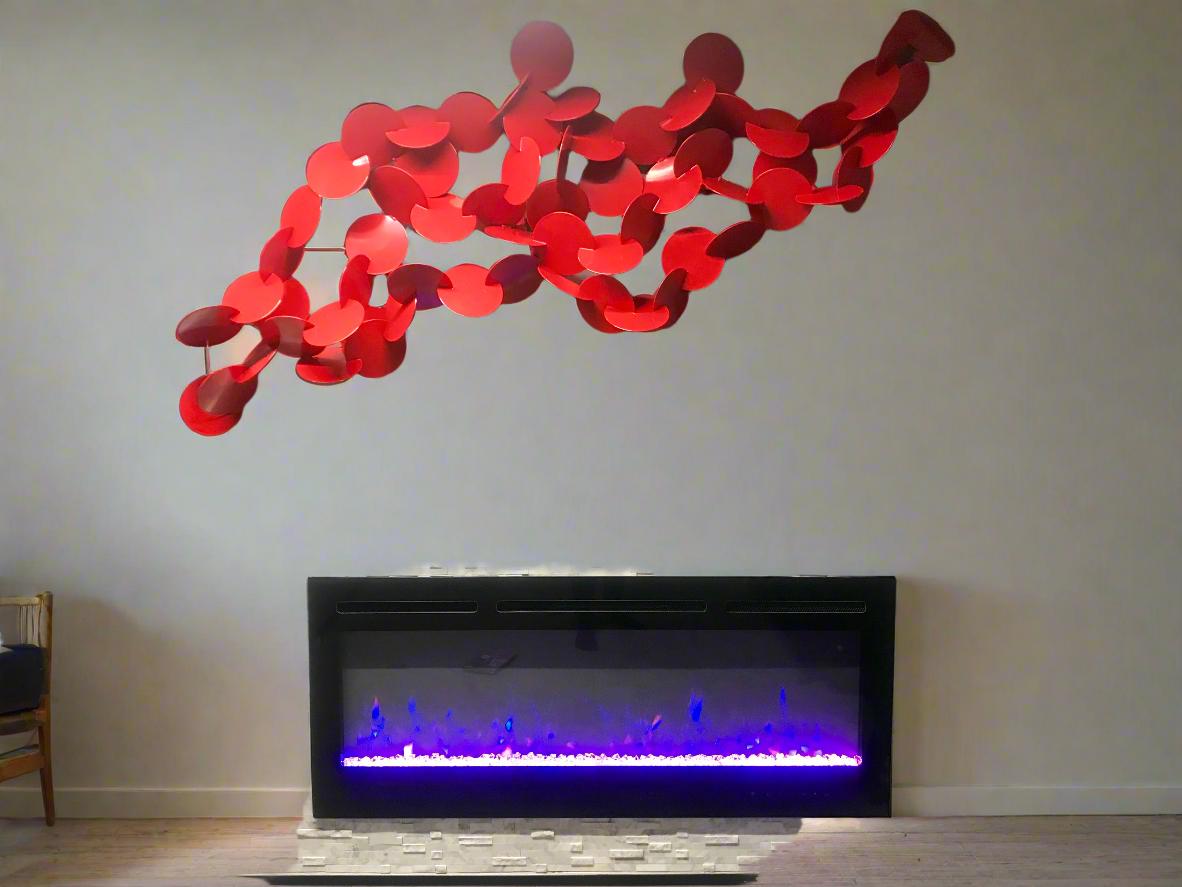 Constance Wall Large Metal Sculpture Modern Abstract Art Red Stainless ...