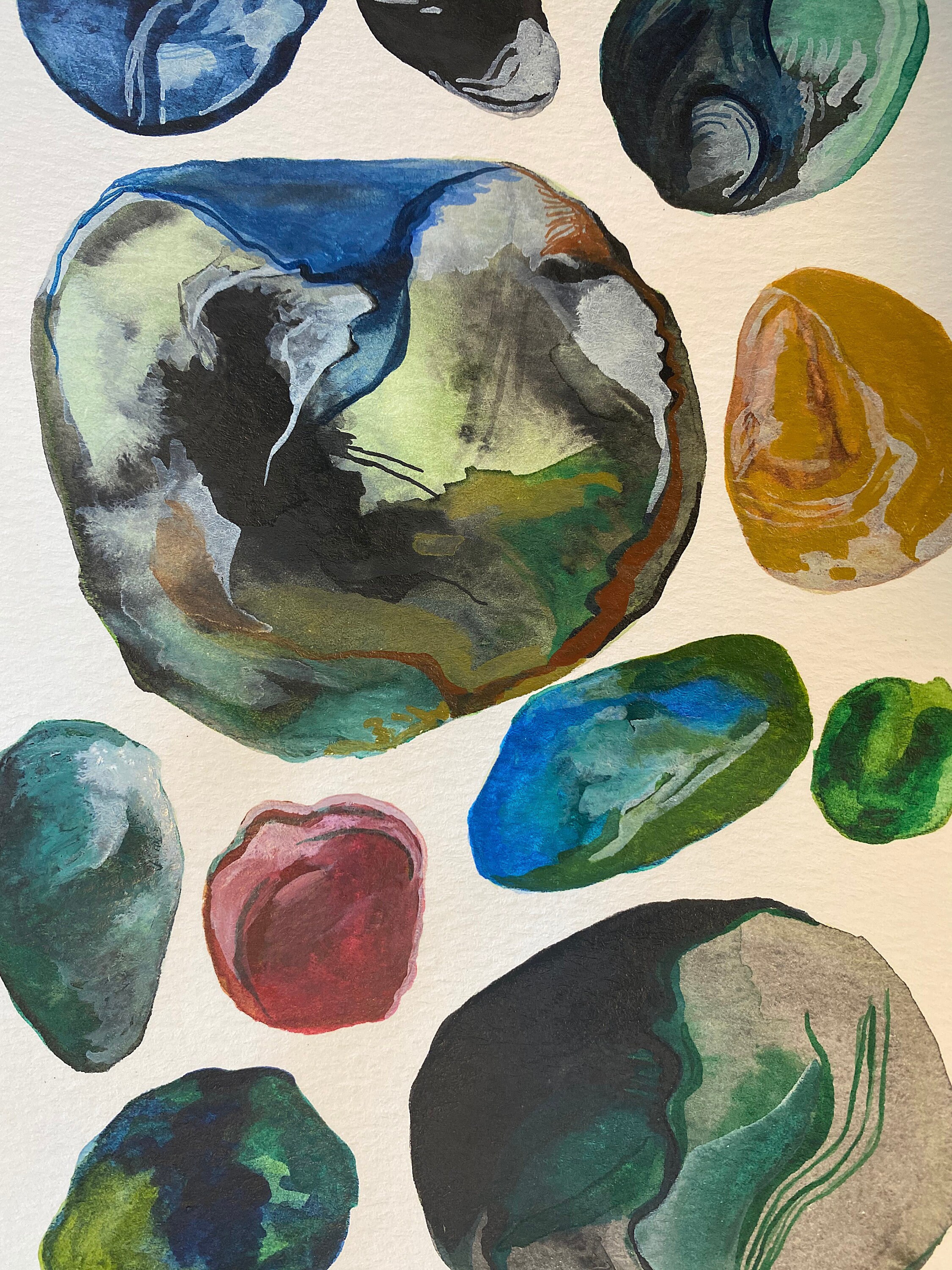 Floating Rocks Watercolor Abstract Nature Original Art Wall - Etsy