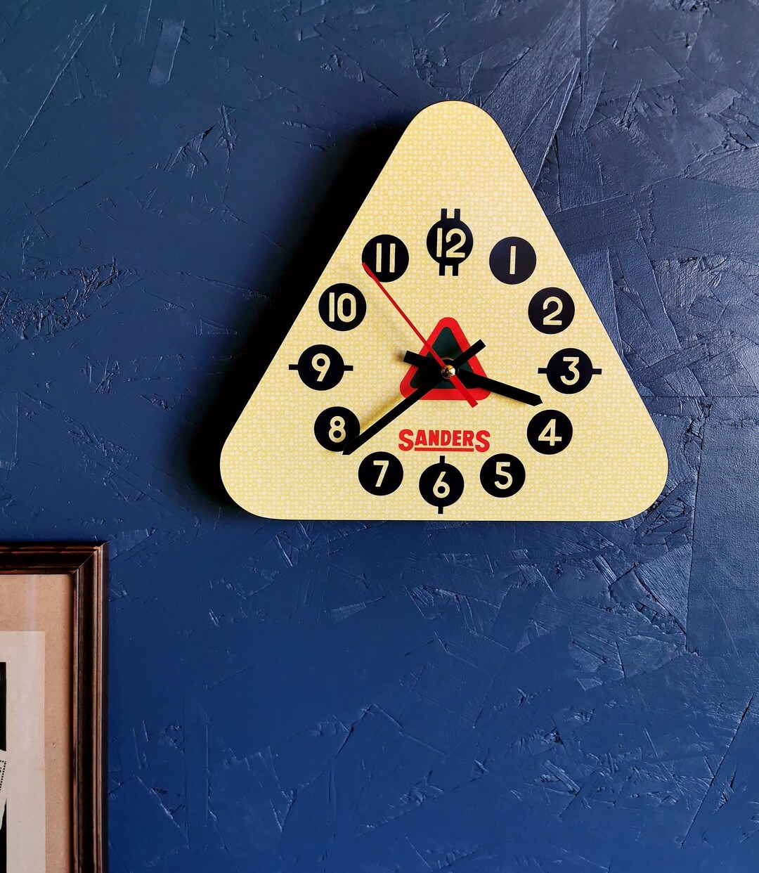 Vintage Formica Clock Triangular Silent Wall Pendulum - Etsy