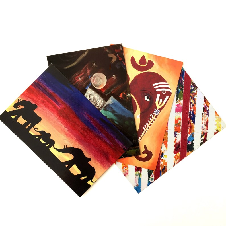 Elephant Postcard With Handwritten Message, Personalized Postcards ...