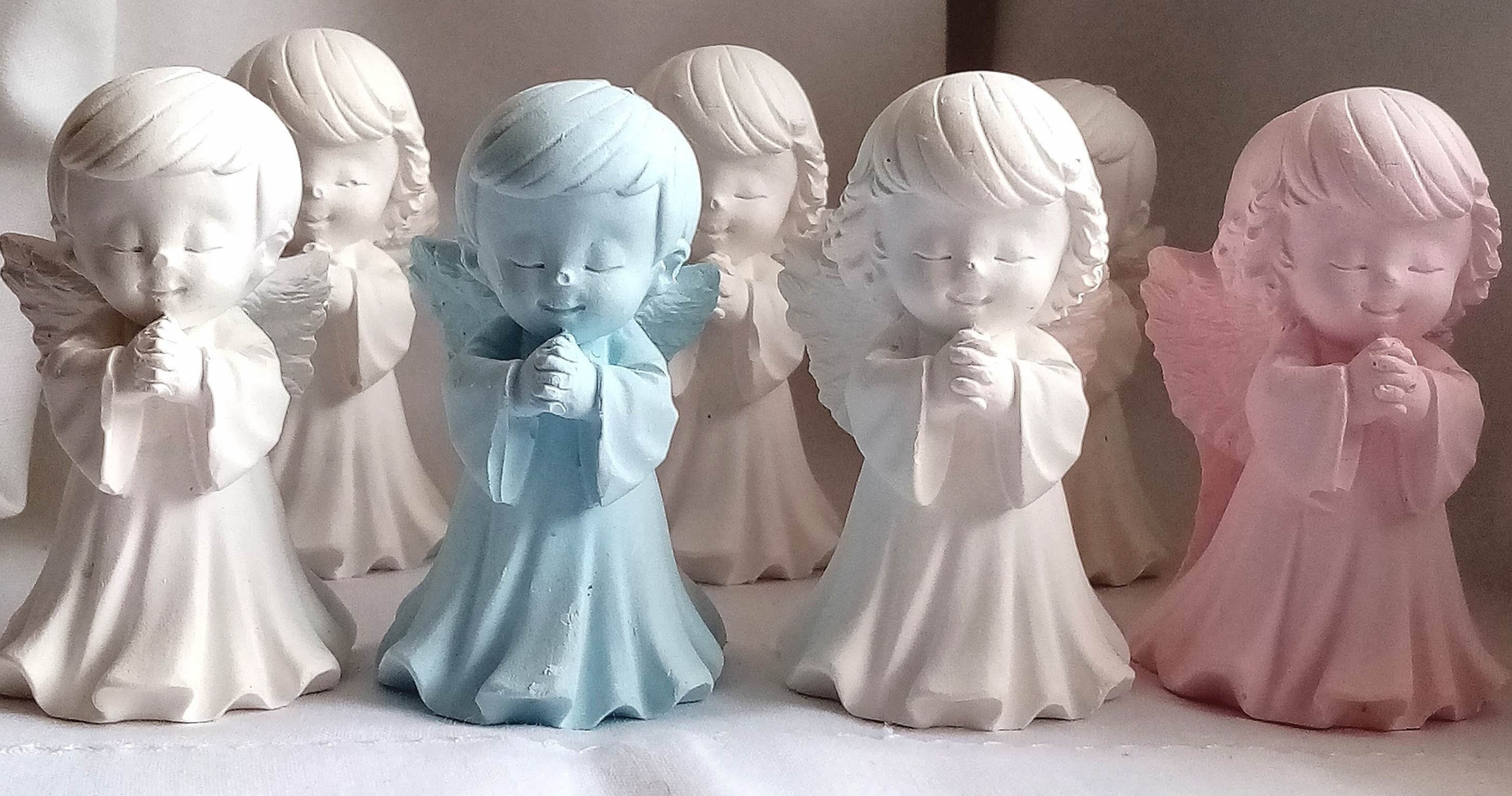 Baby Angel in Gypsum, Baby Girl and Baby Boy Angels in Scented Plaster ...