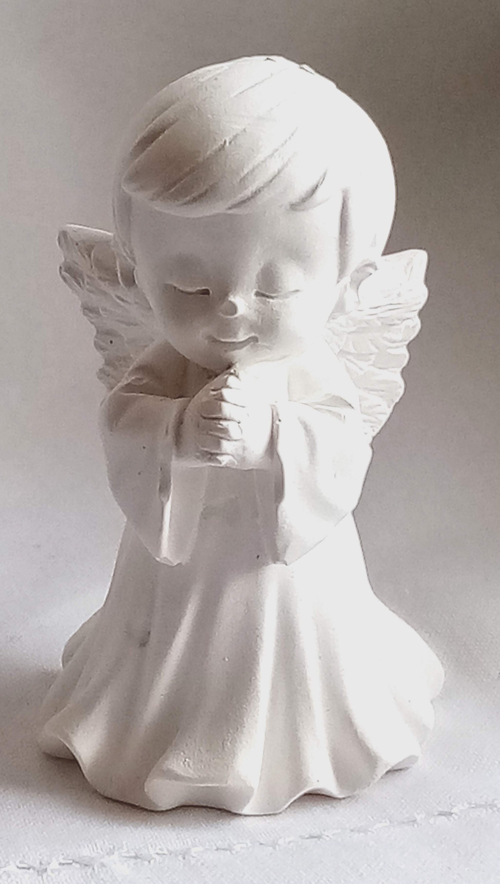 Baby Angel in Gypsum, Baby Girl and Baby Boy Angels in Scented Plaster ...
