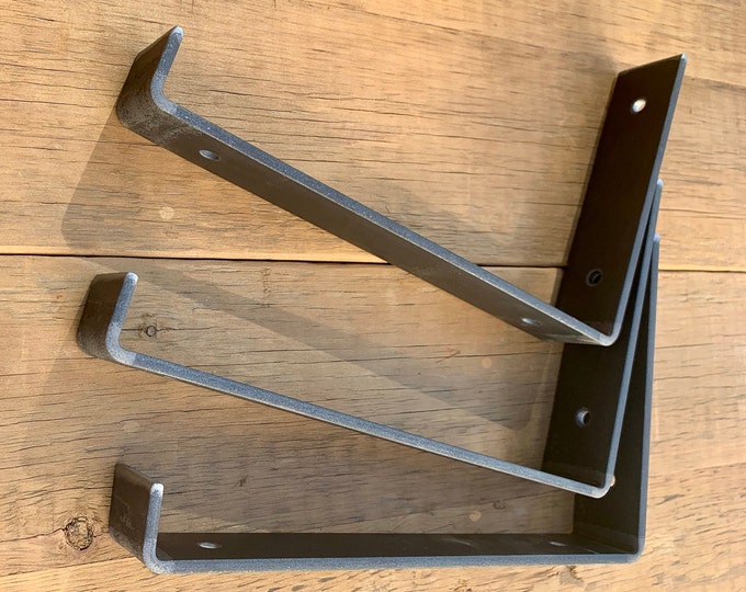 Set of 2 TREE BRANCH Brackets Cast Iron Metal Shelf Brackets Rustic ...