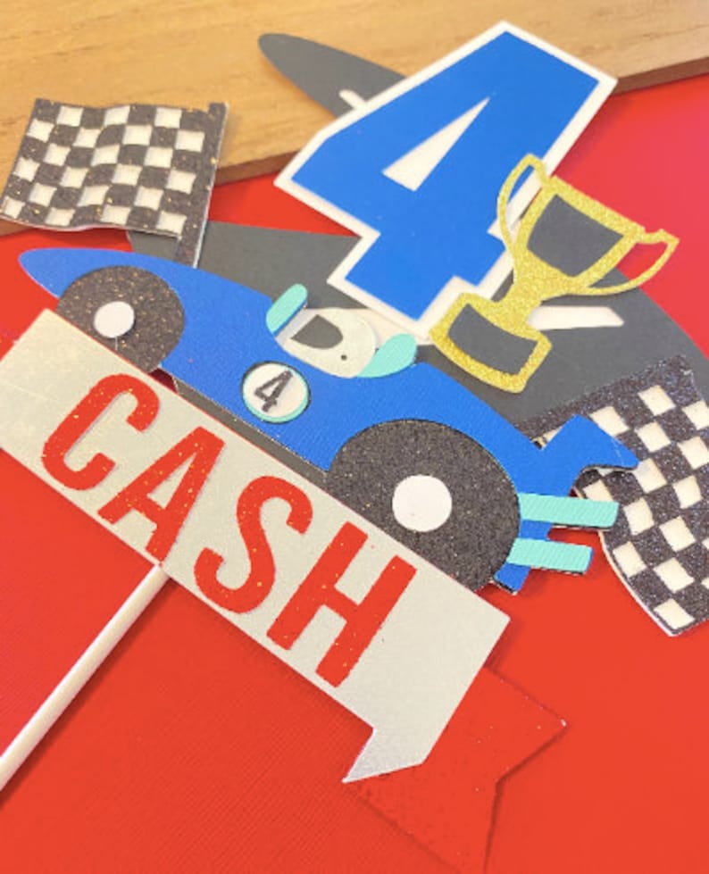 Vintage Car Cake Topper, Race Car Topper, Cars Theme Party, Cars Topper ...