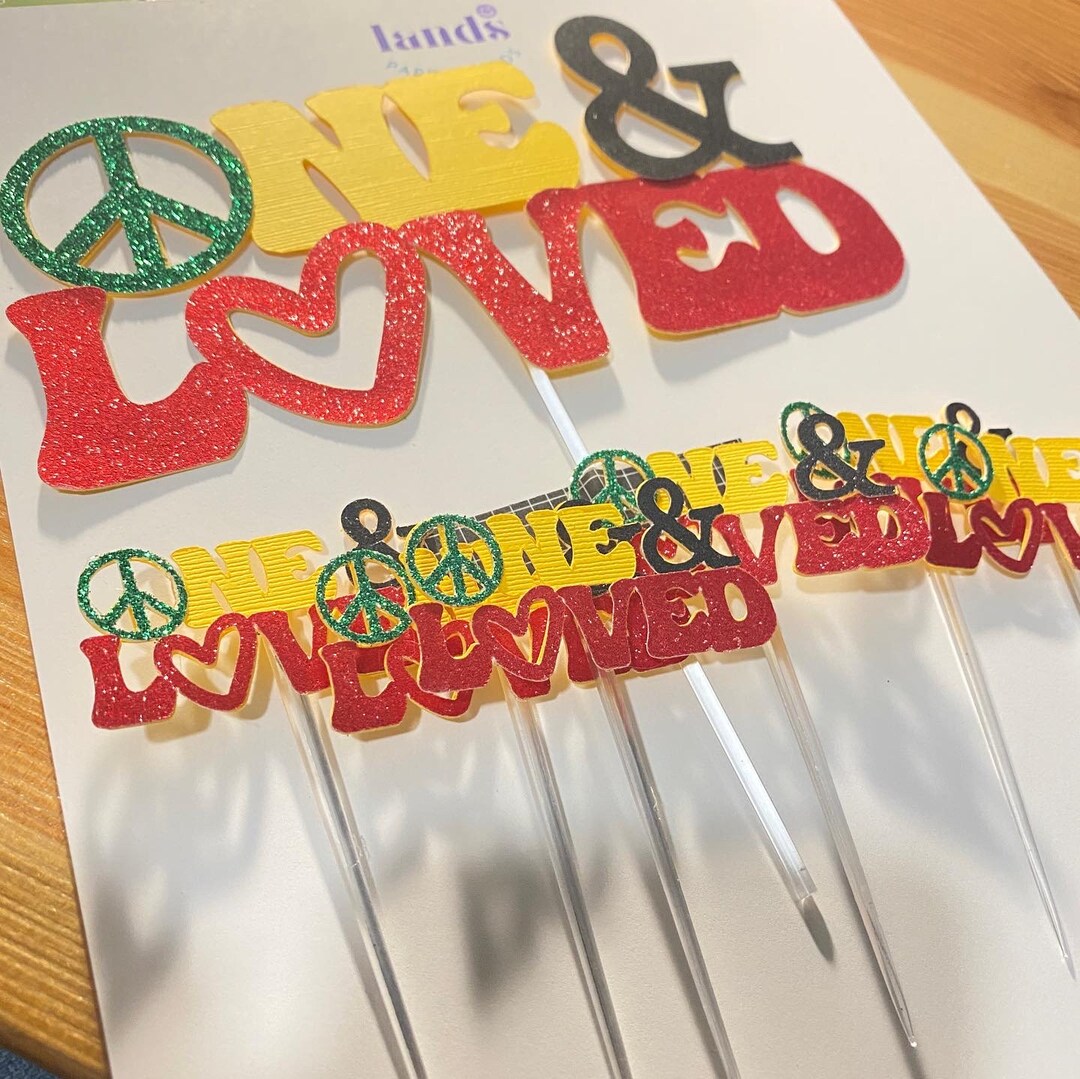 One Love Birthday, One Love Cake Topper - Etsy