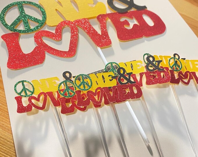One Love Birthday, One Love Cake Topper - Etsy
