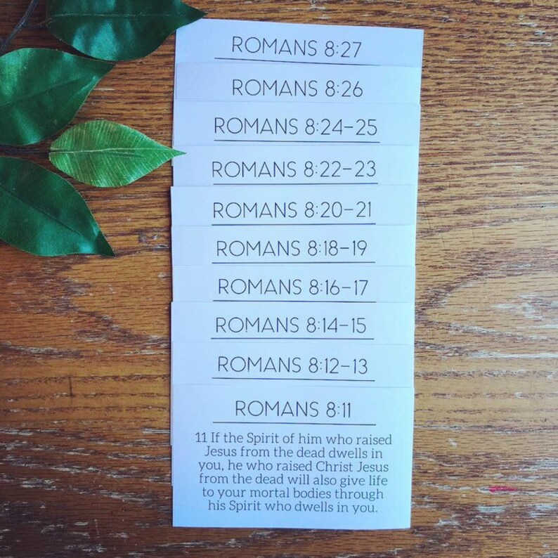 Printable, Romans 8, Download, Bible, Memory Cards, Scripture, Instant ...