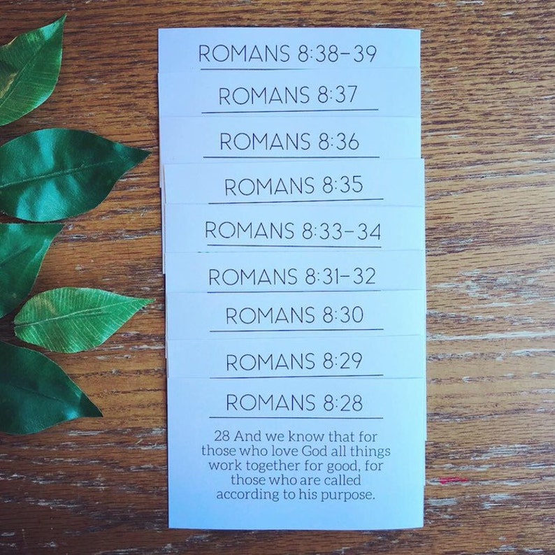 Printable, Romans 8, Download, Bible, Memory Cards, Scripture, Instant ...