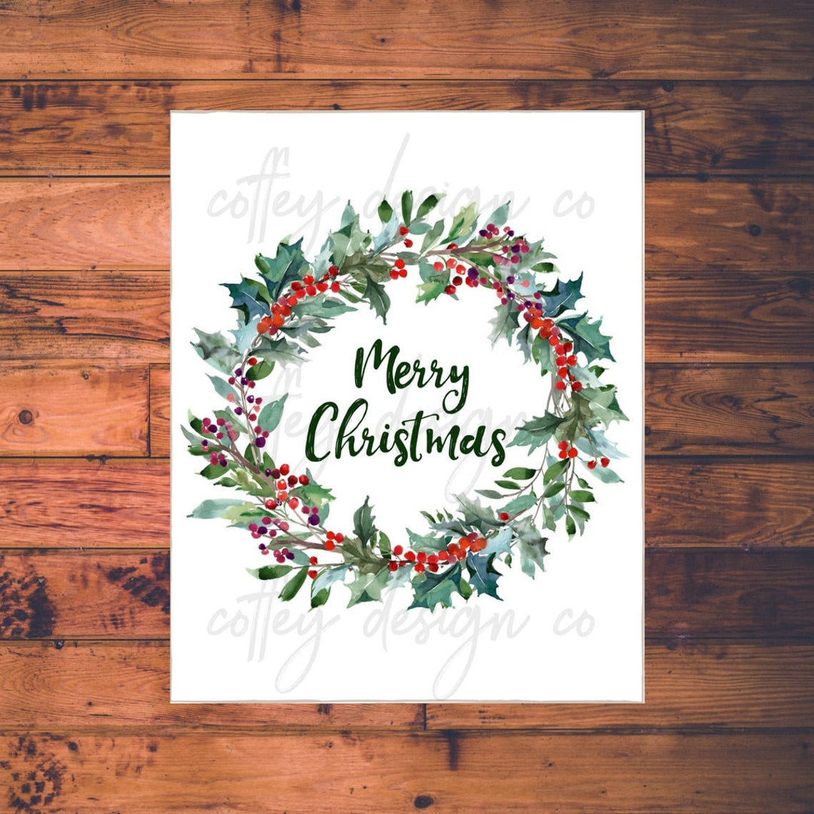 Digital, Merry Christmas, Printable, Download, Instant, Holiday, 8x10 ...