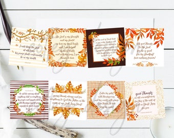 Printable KJV Scripture Card, Give Thanks, Bible Verse, Fall, Autumn ...