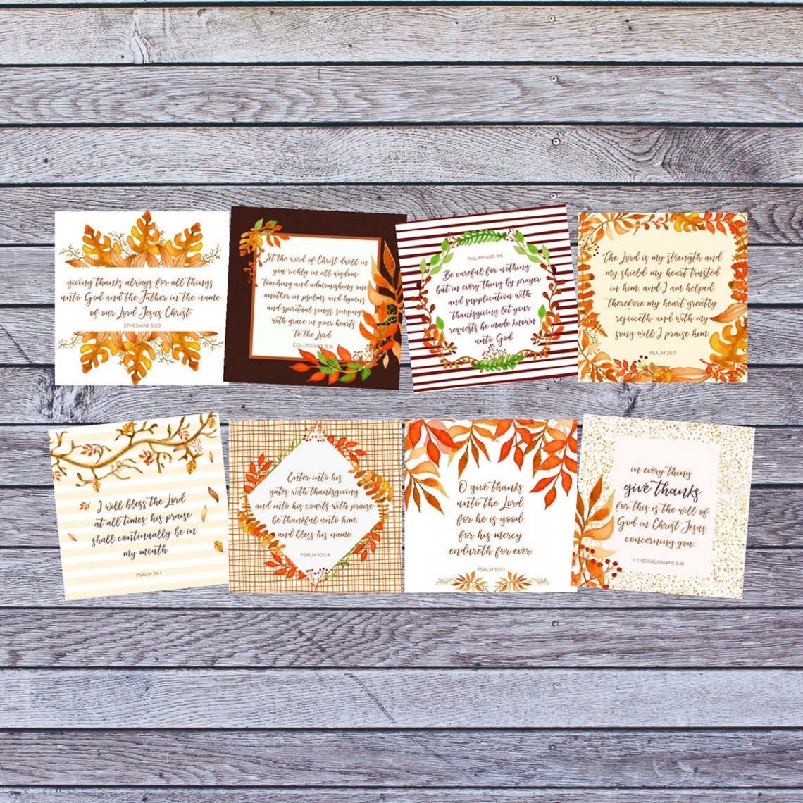 Printable KJV Scripture Card Give Thanks Bible Verse Fall - Etsy