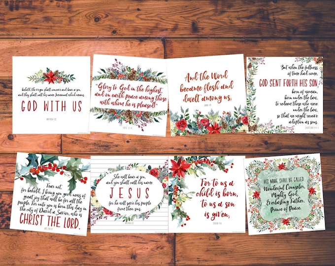 Christmas Bible Verse Cards Scripture Verse Bible Verse Card Place ...