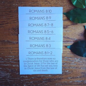 Printable, Romans 8, Download, Bible, Memory Cards, Scripture, Instant ...