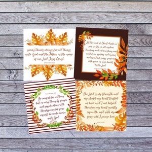 Printable KJV Scripture Card, Give Thanks, Bible Verse, Fall, Autumn ...