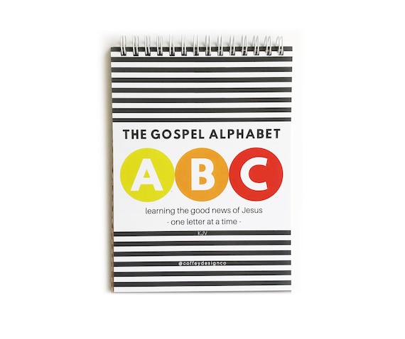 KJV Gospel Alphabet ABC Book Chart Children Bible Verse | Etsy