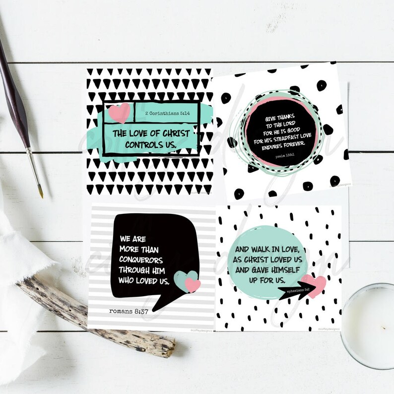 Printable, God's Love, ESV, Instant, Download, Scripture Cards, Memory ...