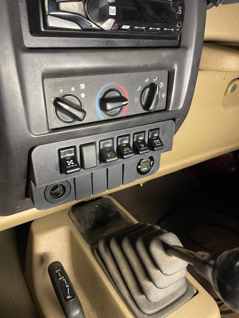 Jeep Wrangler TJ - LJ Stepped Switch Panel Fits 6 OEM & 4 Carling ...