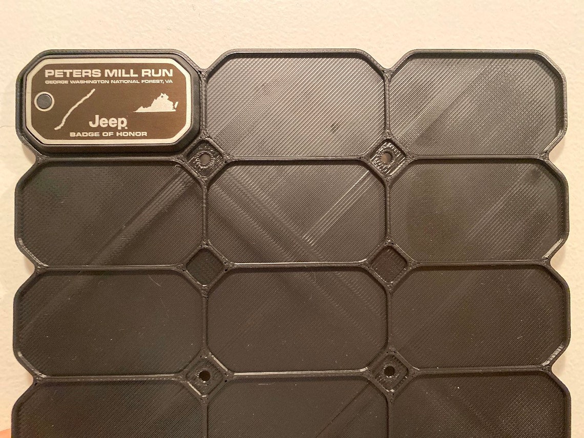 Jeep Badge Of Honor Wall Mount Plaque Holds 12 Badges Etsy