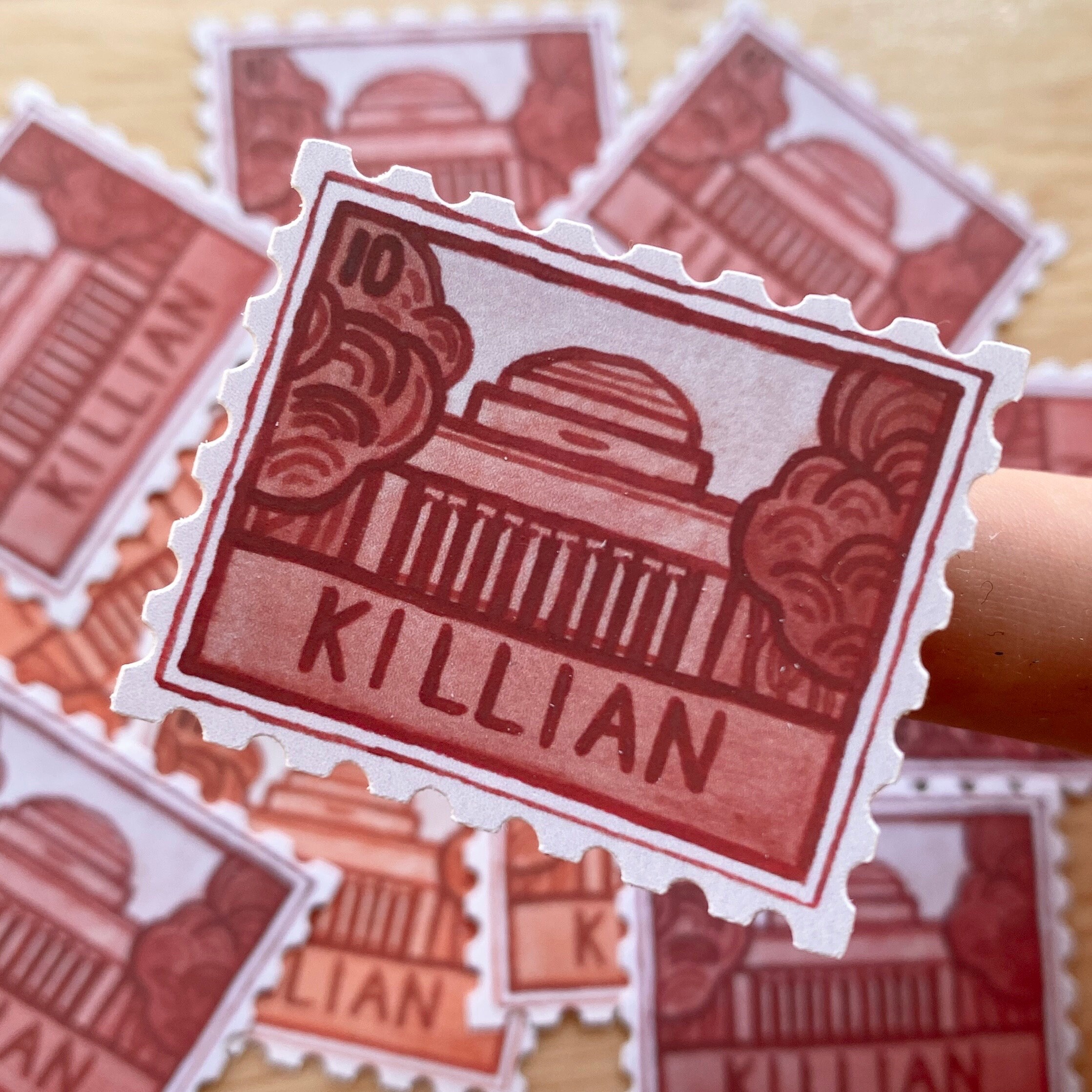 Art of MIT - Faux Vintage Stamp Stickers - 5 Designs of MIT Buildings ...