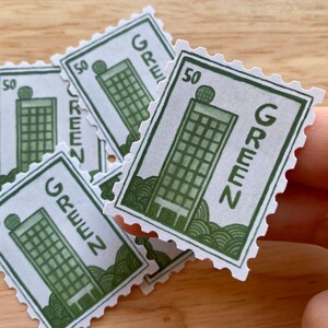 Art of MIT - Faux Vintage Stamp Stickers - 5 Designs of MIT Buildings ...