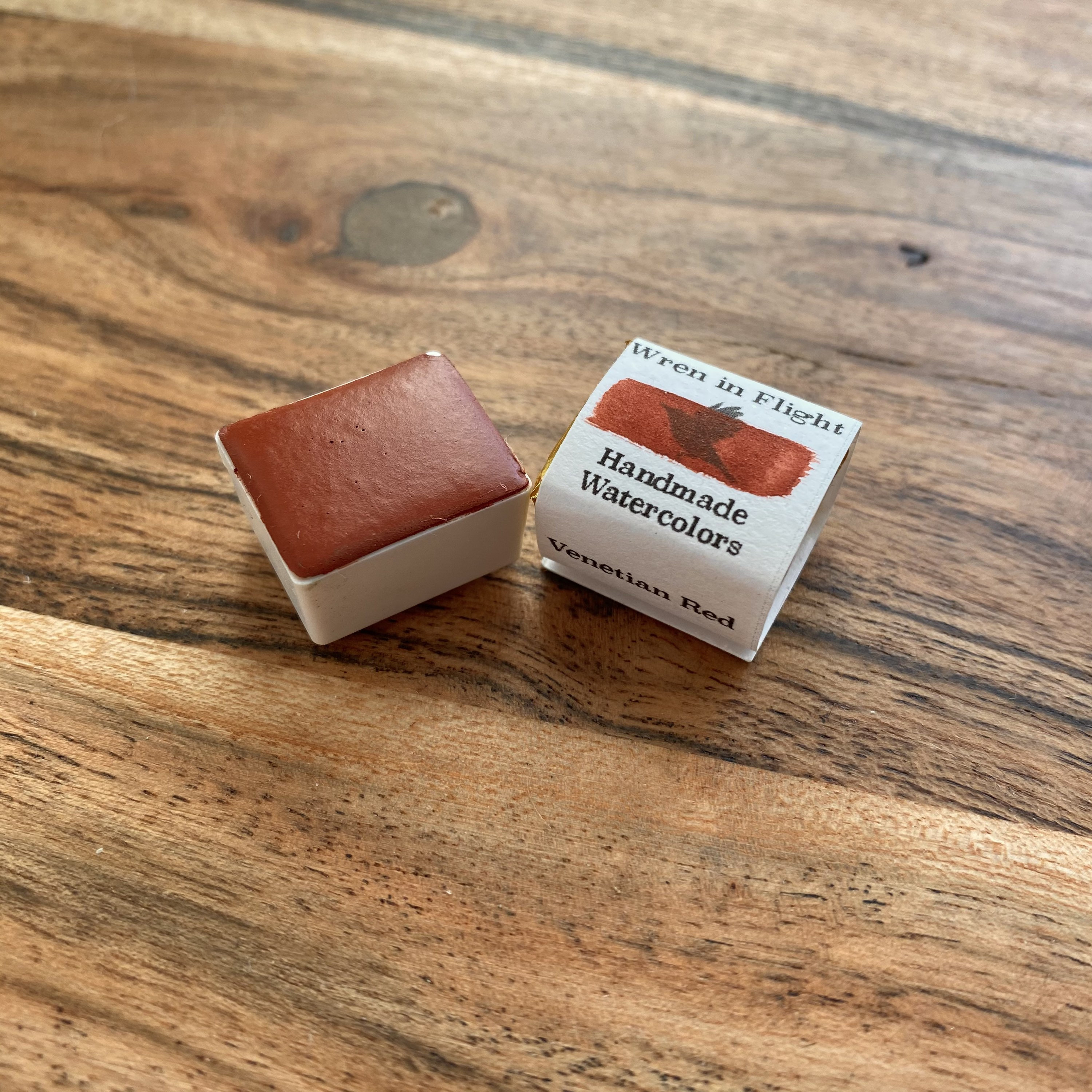 Venetian Red Handmade Watercolor Paint Natural Earth Pigments Half Pan ...