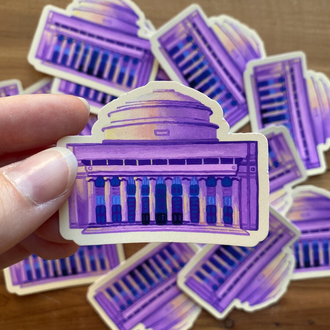 Sticker of MIT Dome - Posca Acrylic Marker Illustration - Etsy