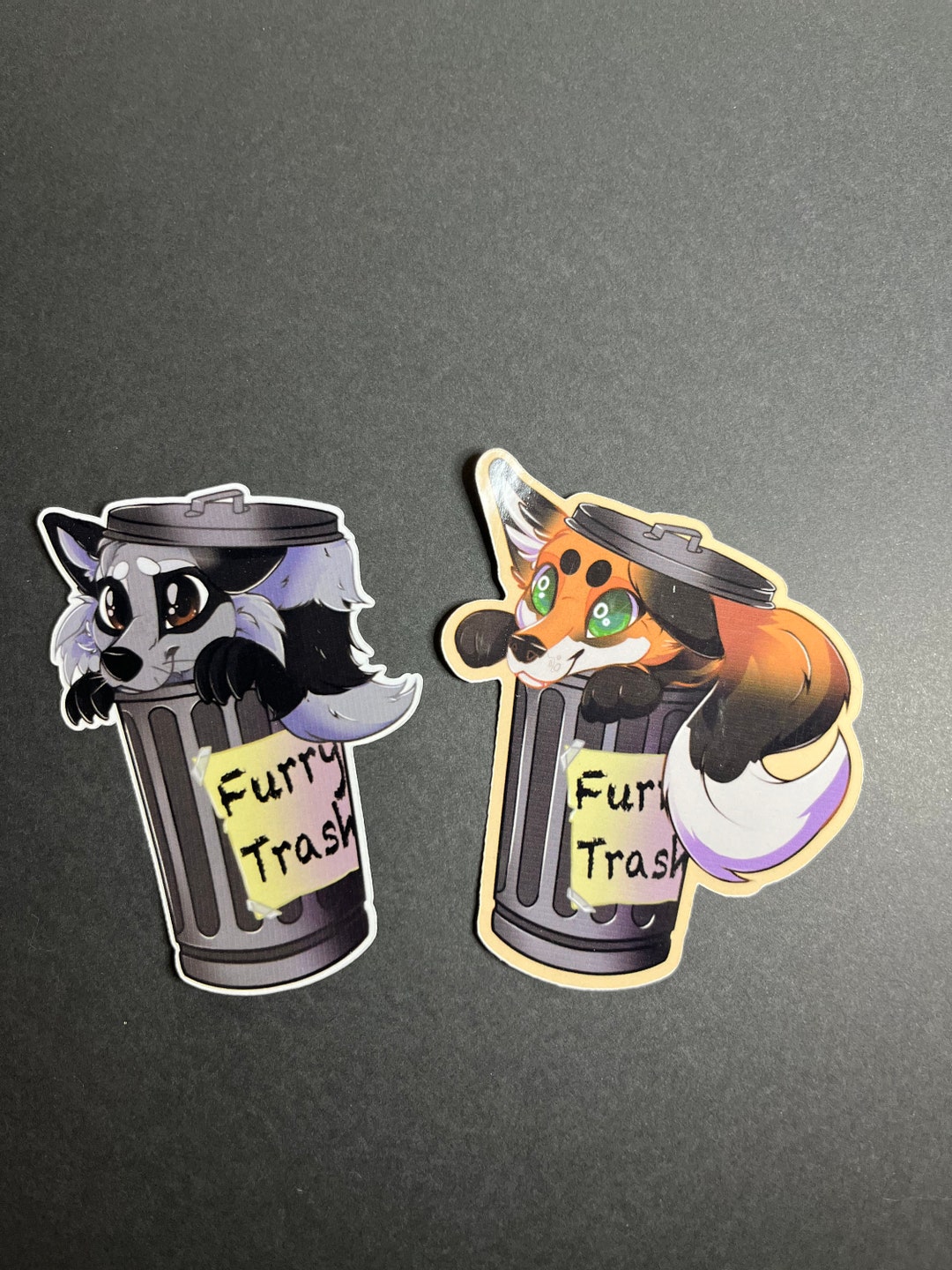 Furry Trash Sticker Set - Etsy