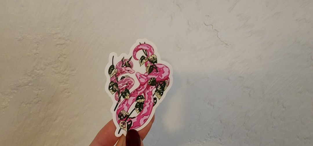 Pink Snake Sticker - Etsy