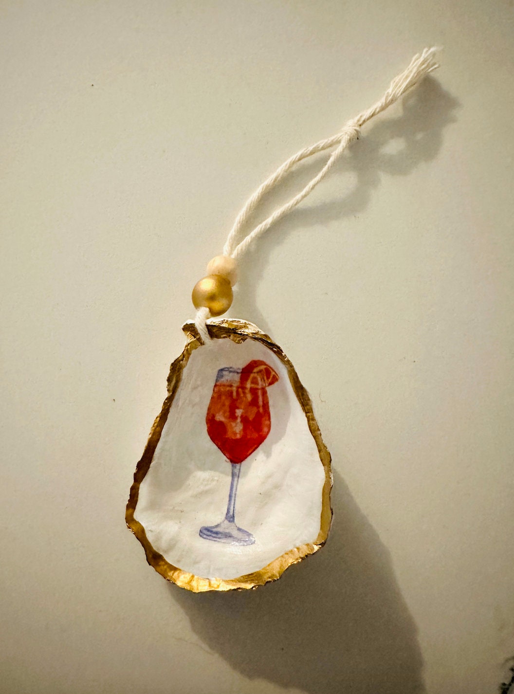 Aperol Spritz Oyster Shell Christmas Ornament Wine Bottle Etsy