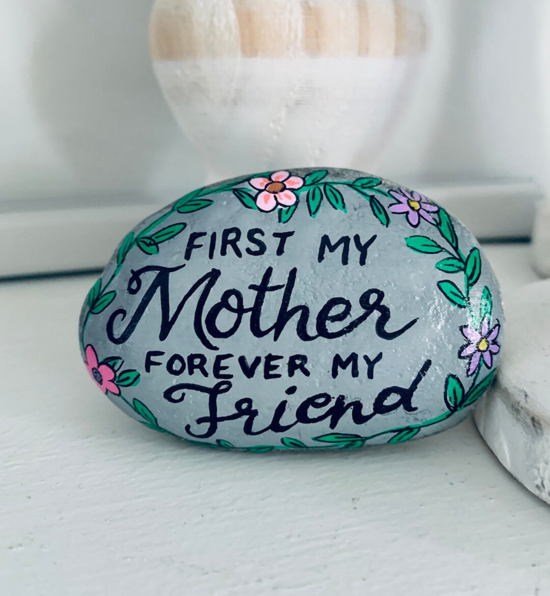 Mother's Day Painted Rock, I Love You Mom Quote, Mother's Day Gift ...