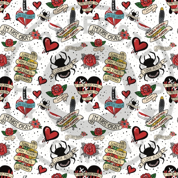 Tattoo Fabric - Etsy
