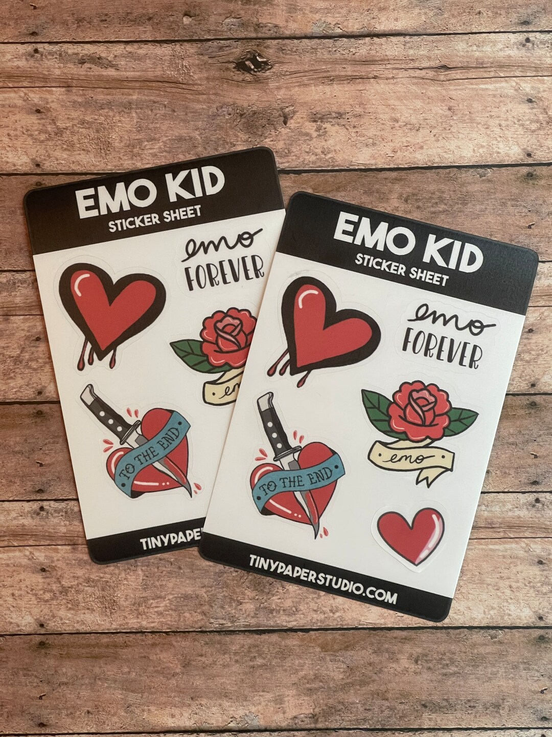 Emo Kid Mini Sticker Sheet Set of 2 Water Resistant Stickers - Etsy