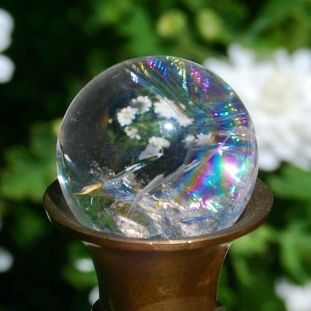 ONE Rainbow Clear Quartz Crystal Sphere 22mm to 24mm - Etsy