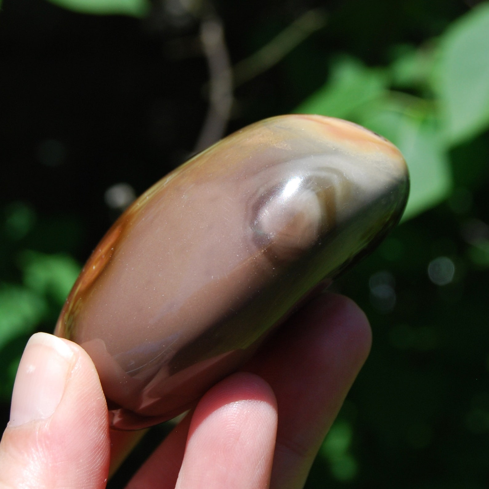 2.8in 210g Polychrome Jasper Crystal Palm Stone Peach Pink Purple Red ...