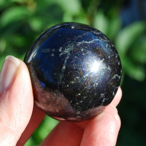 RARE 156g 43mm Covellite Crystal Sphere, AAA Top Quality Blue Covelite ...