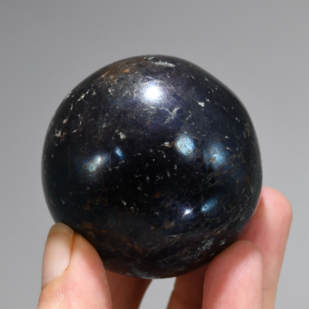XL .6lb 55mm RARE Blue Covellite Crystal Sphere, Peru - Etsy