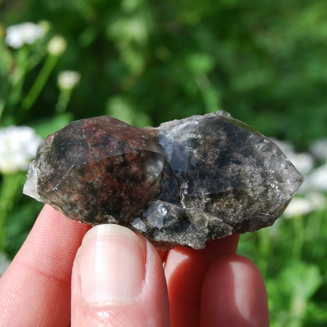 2.25in 38g RARE RED Chlorite Quartz Crystal Cluster, Trigonic Record ...