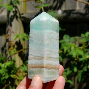3.6in 211g Caribbean Blue Calcite Crystal Tower, Pakistan - Etsy