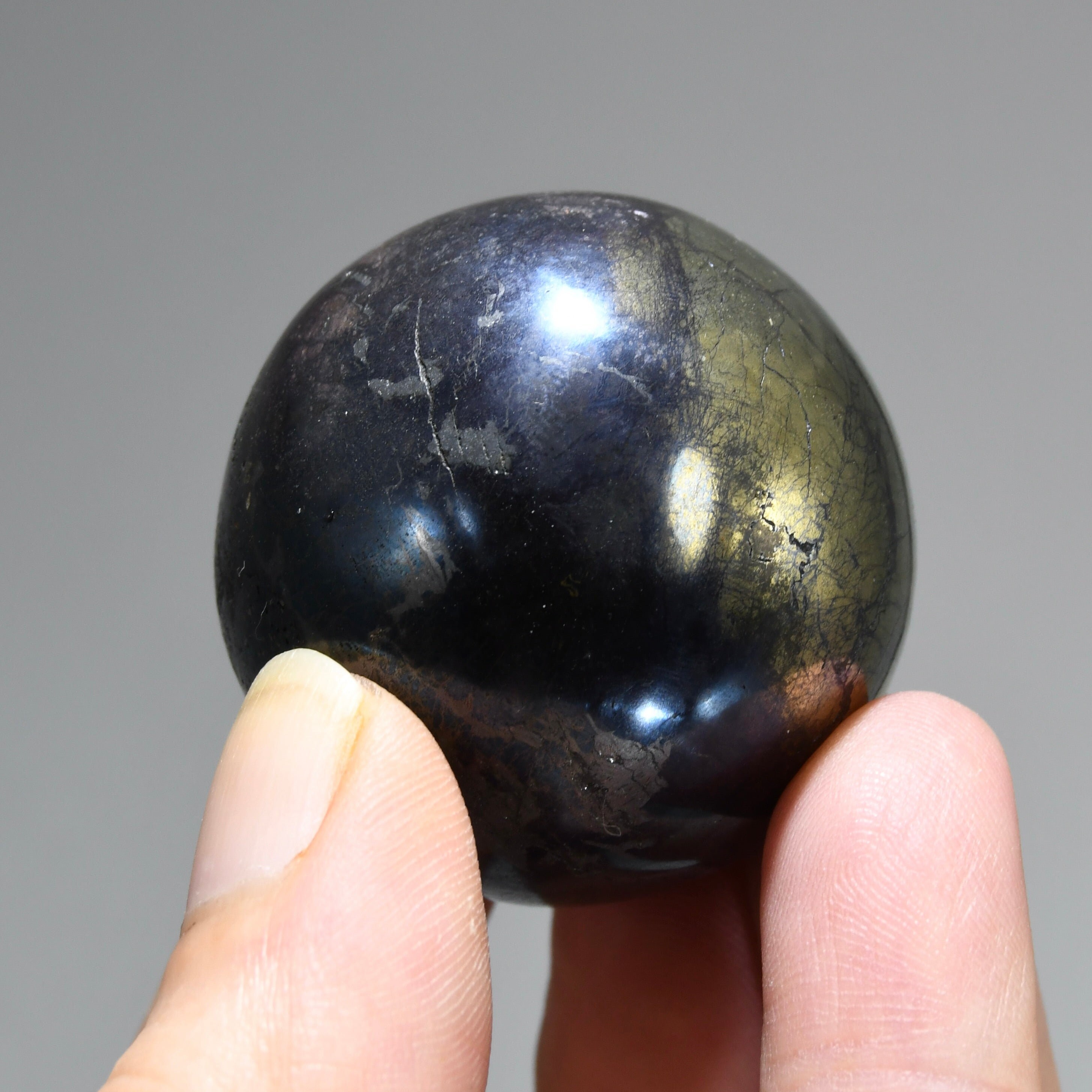 117g 39mm RARE Blue Covellite With Pyrite Crystal Sphere, Peru - Etsy