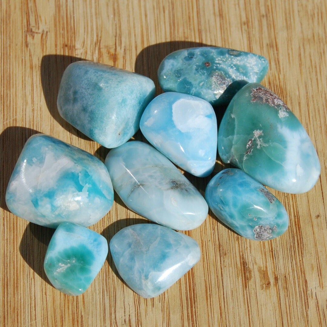 CHOOSE YOUR OWN Larimar Crystal Tumbled Stone, Dominican Republic - Etsy