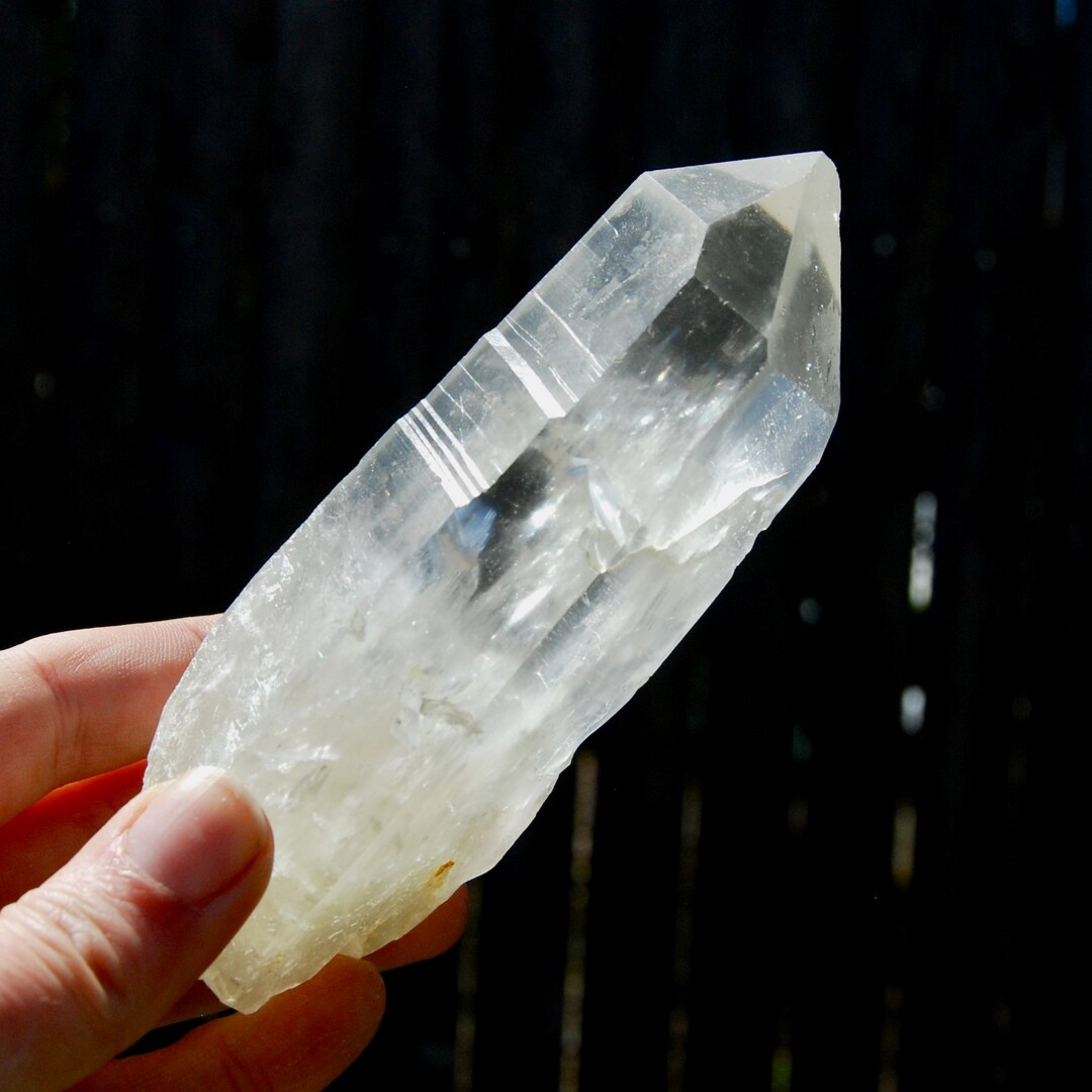 5in 355g RARE Lightning Strike Isis Face Golden Sun Lemurian Seed ...