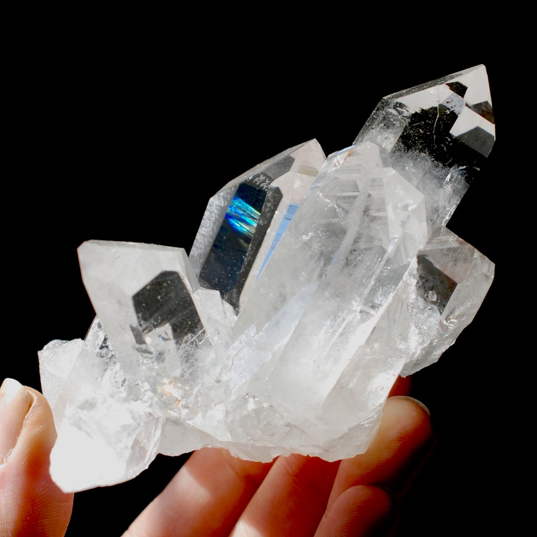 4in 232g Cosmic Tantric Twin Channeler Lemurian Silver Quartz Crystal ...