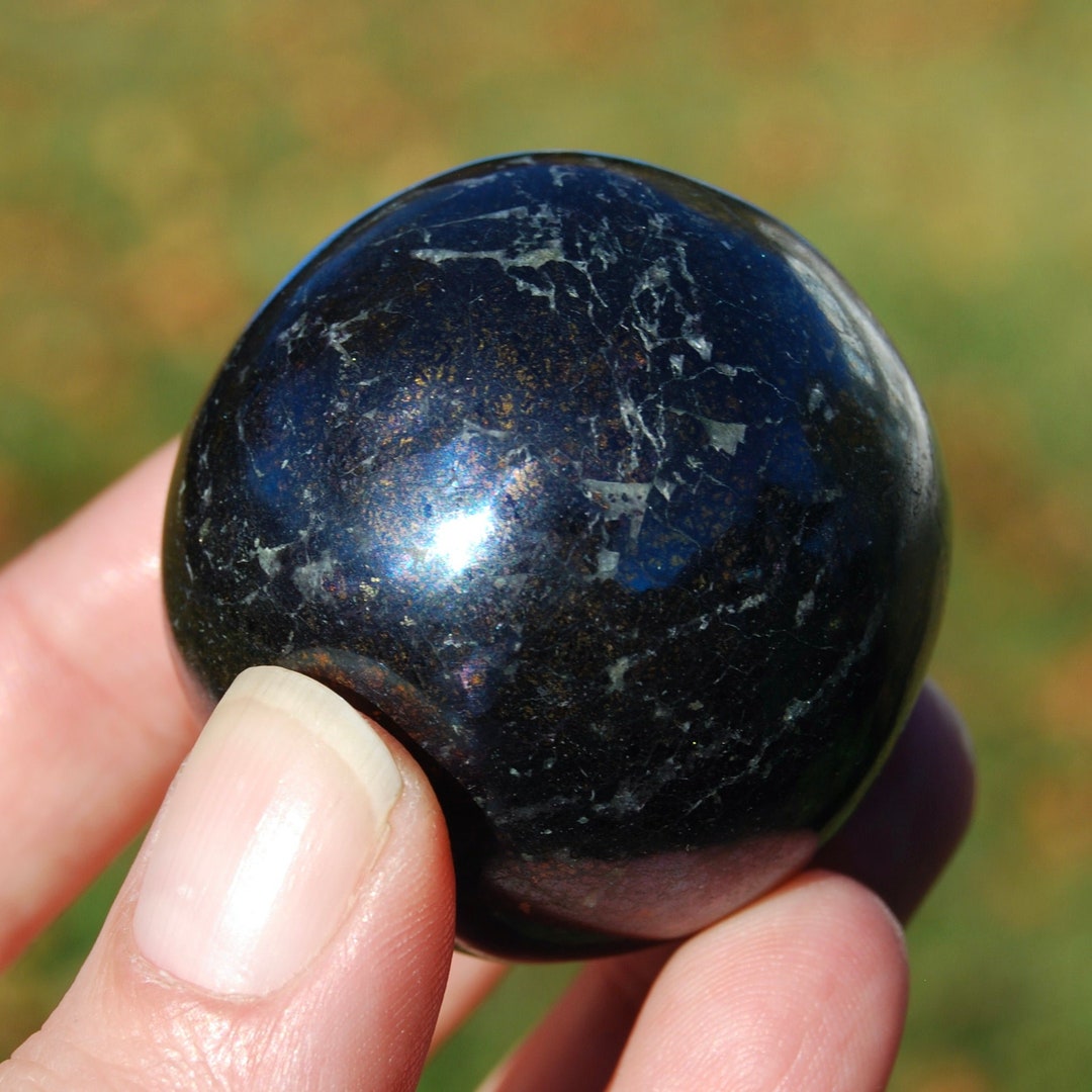 RARE 156g 43mm Covellite Crystal Sphere, AAA Top Quality Blue Covelite ...