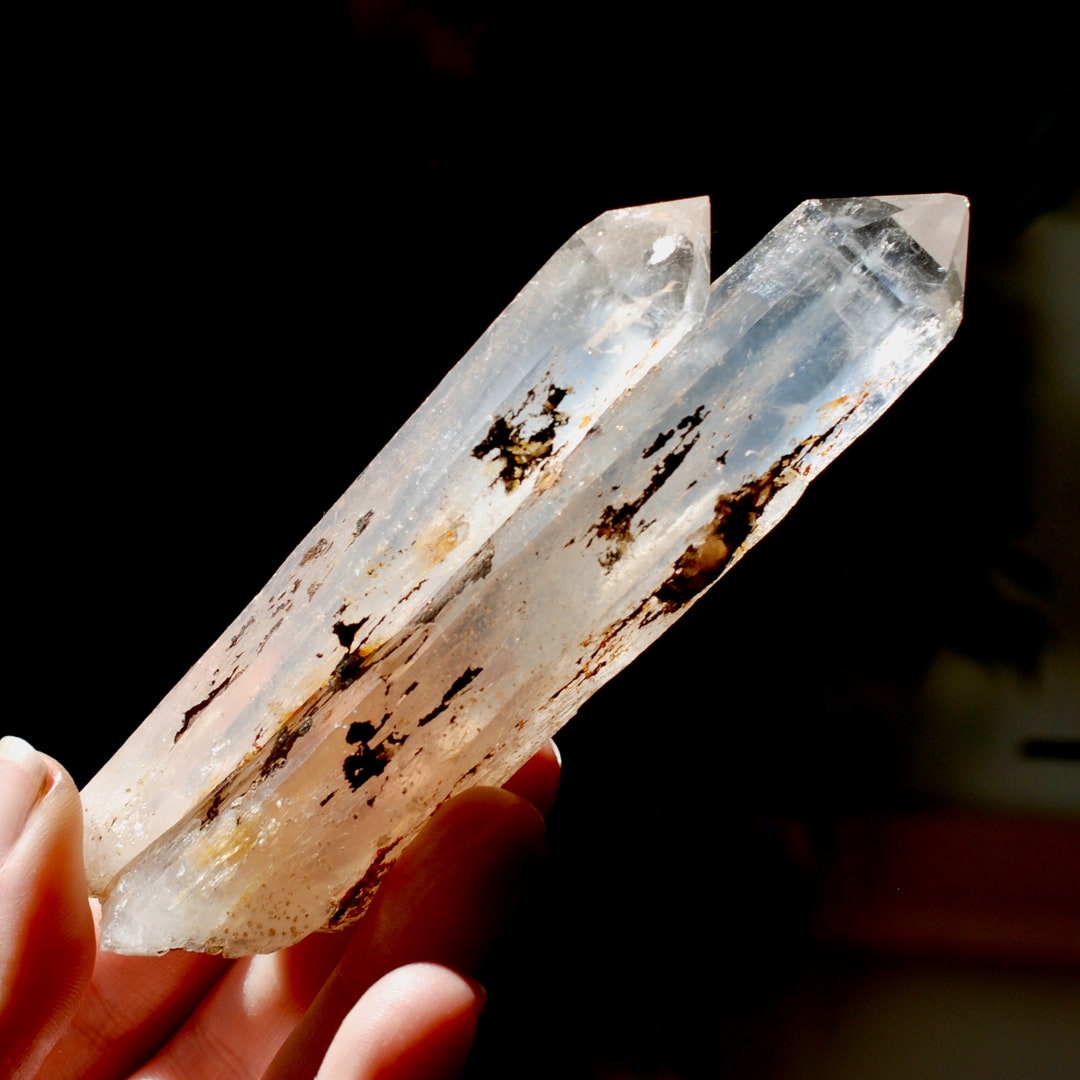 4.75in AAA ET DT Tantric Twin Colombian Blue Smoke Lemurian Quartz ...