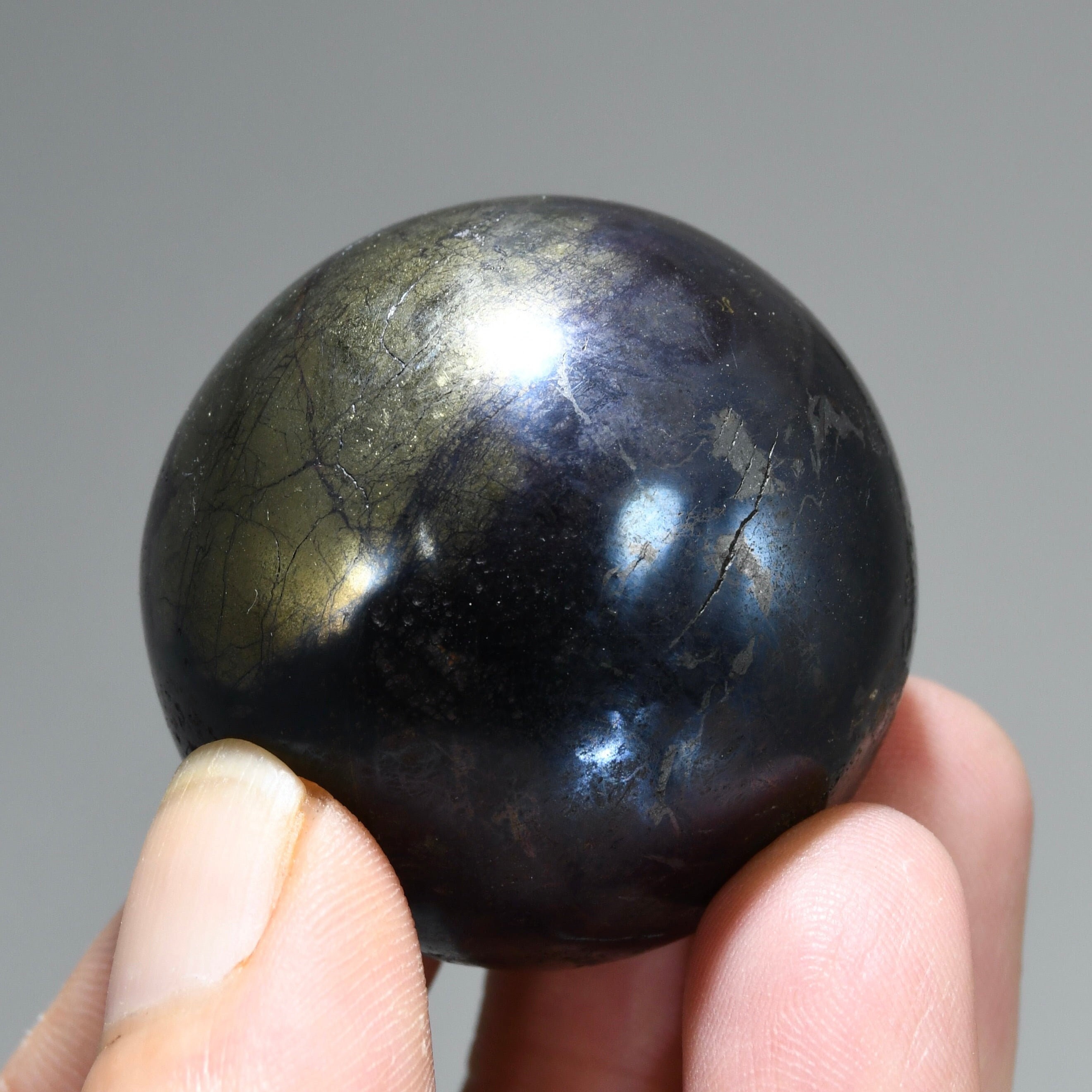 117g 39mm RARE Blue Covellite With Pyrite Crystal Sphere, Peru - Etsy