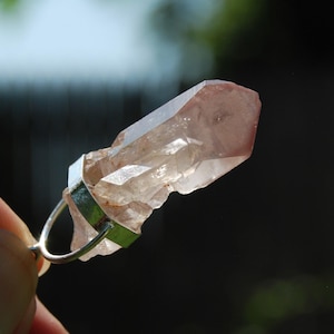 1.7in Inner Child Penetrator Pink Lithium Lemurian Seed Crystal Pendant ...