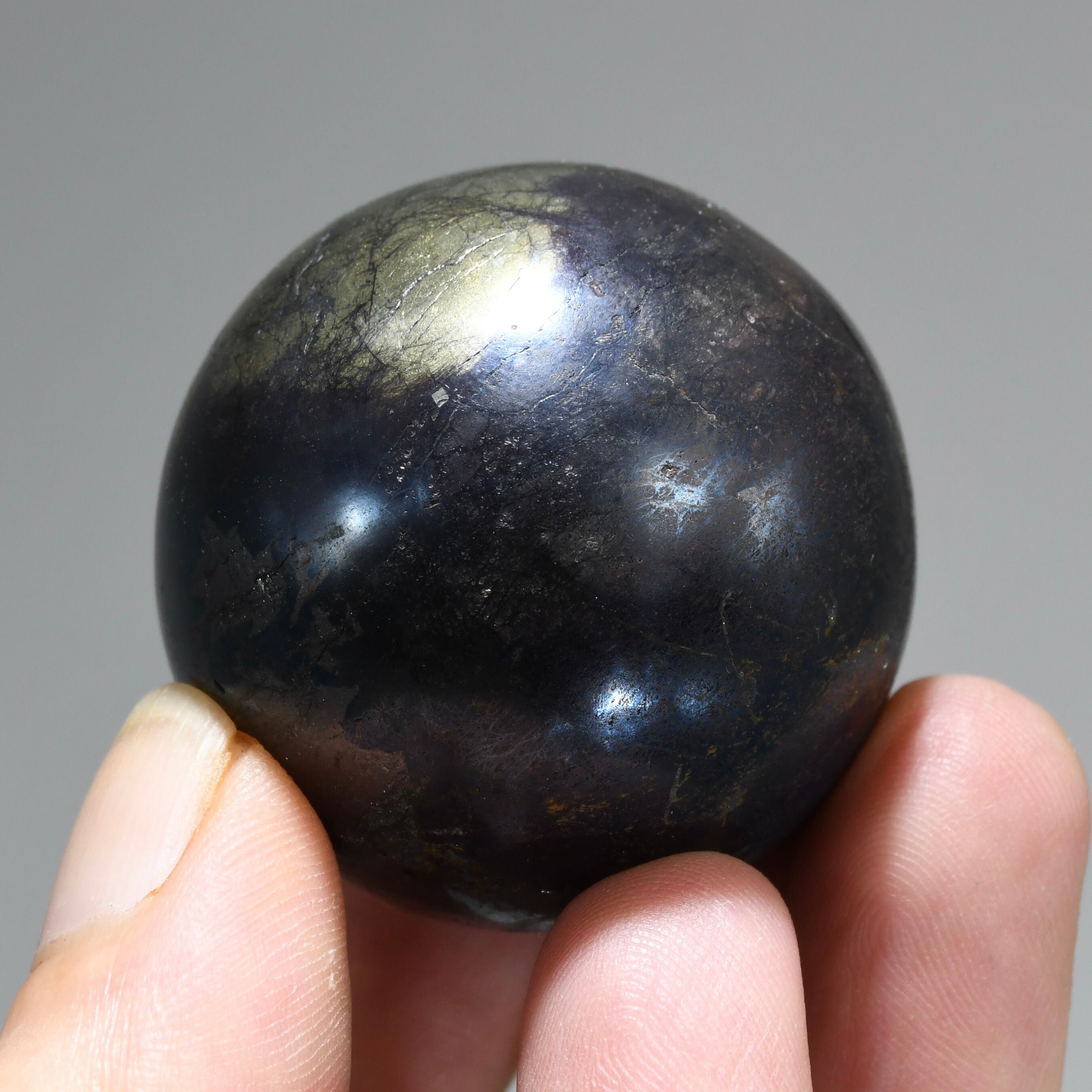 117g 39mm RARE Blue Covellite With Pyrite Crystal Sphere, Peru - Etsy