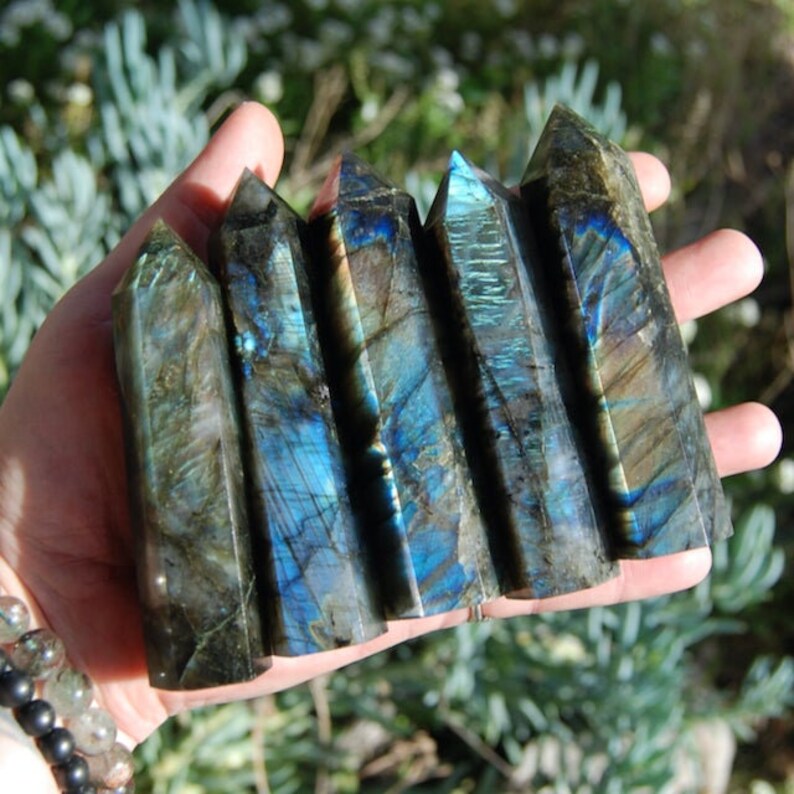 ONE Flashy Labradorite Crystal Tower - Etsy