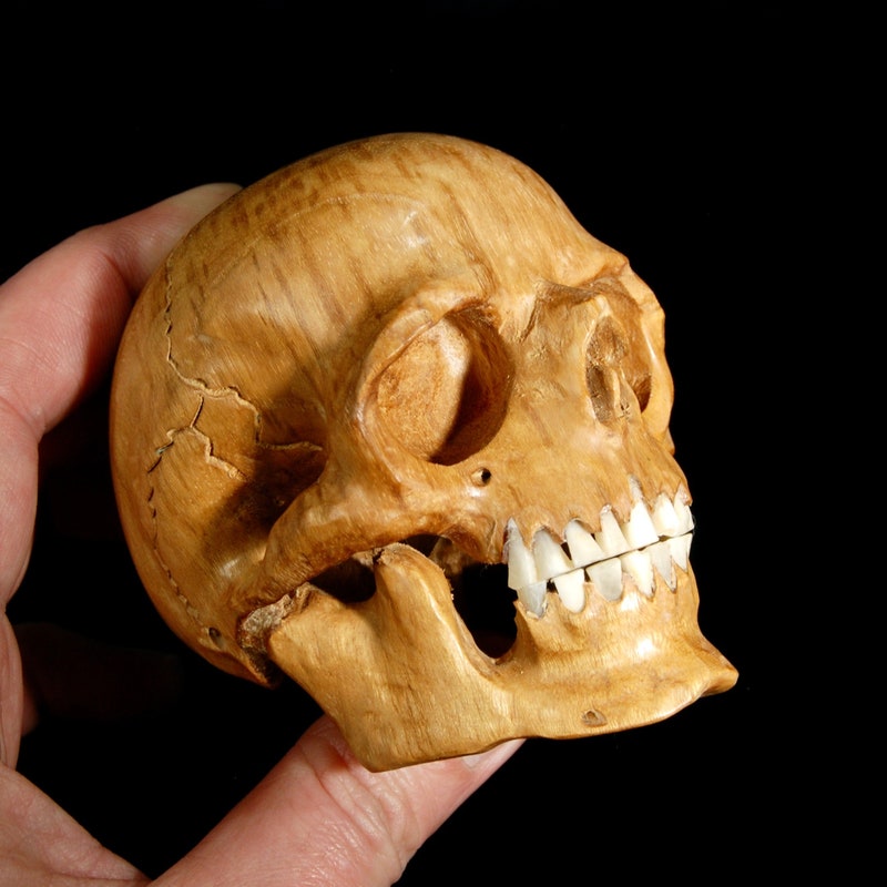 Wooden Skulls - Etsy