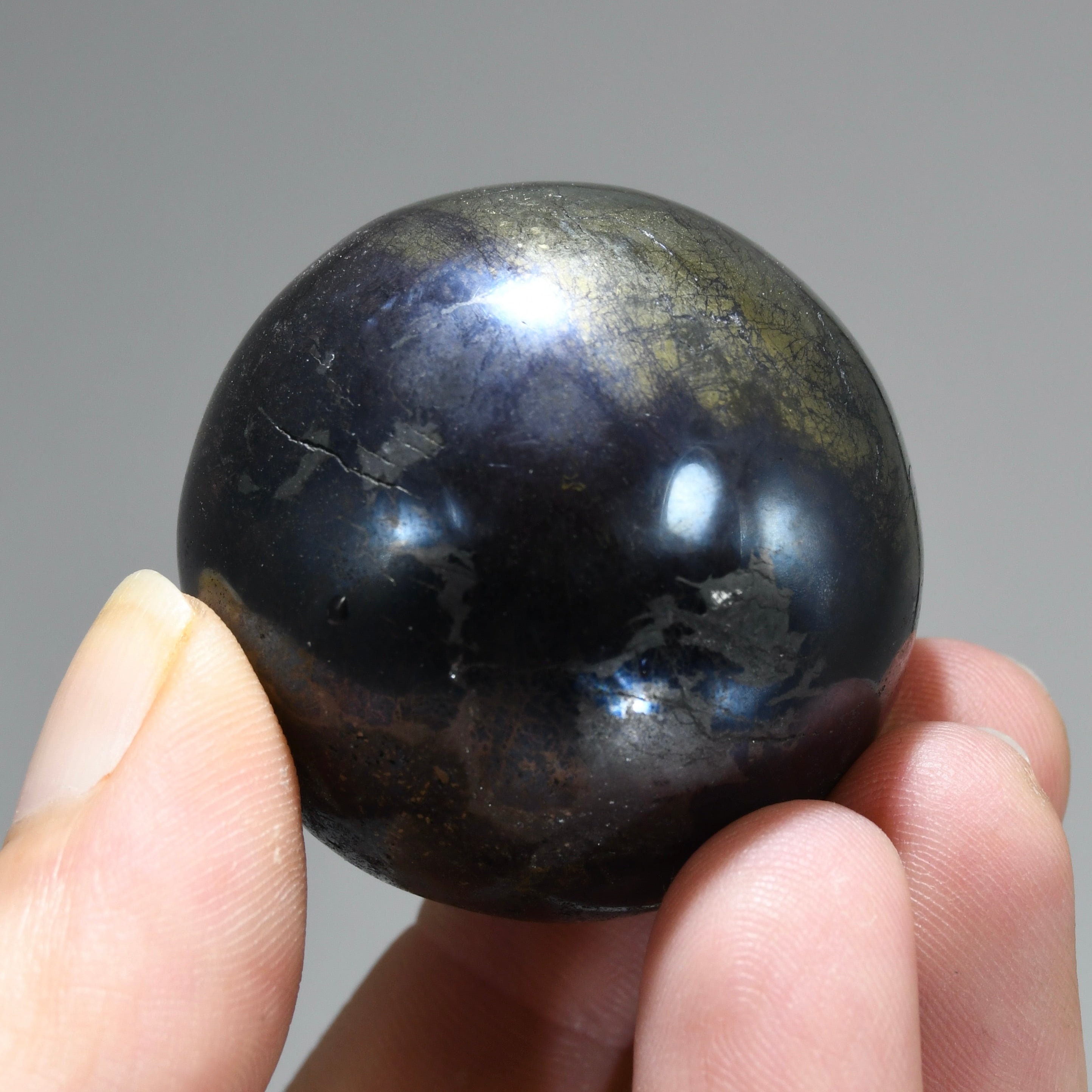 117g 39mm RARE Blue Covellite With Pyrite Crystal Sphere, Peru - Etsy